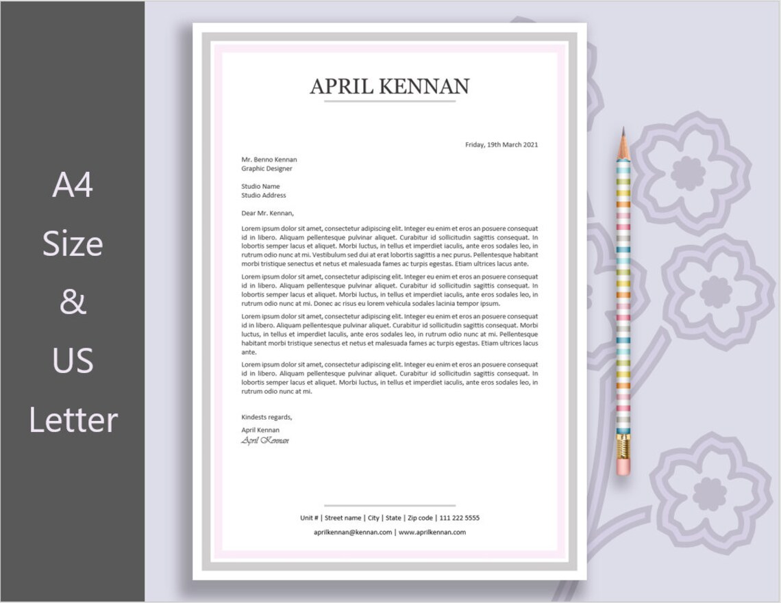 Personalized Letterhead, Custom Letterhead, Diy Custom Stationery ...