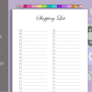Shopping Planner, Printable Shopping List, Shopping Plan, Shopping ...