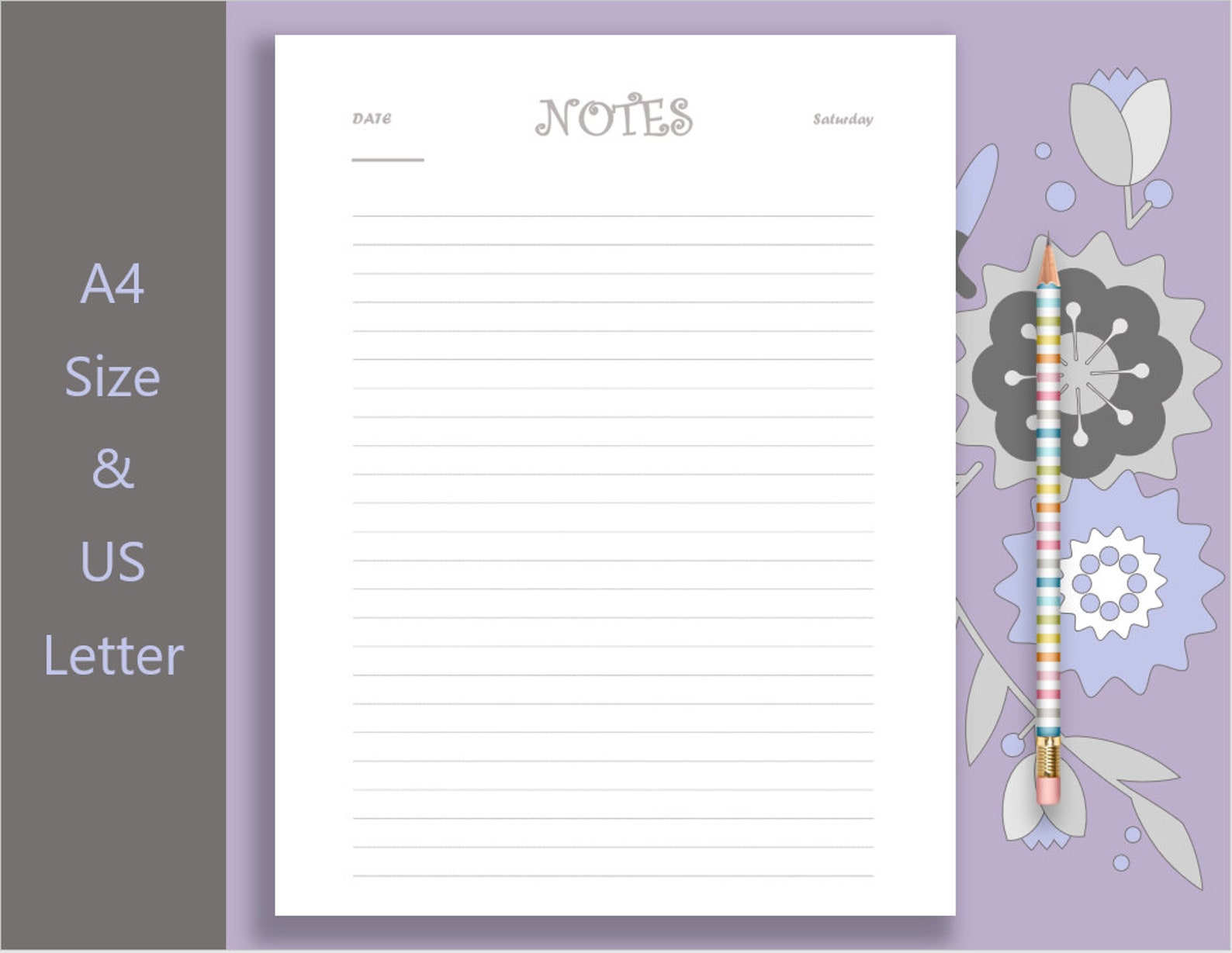 Notes Page Printable Filofax Inserts Filofax Printable - Etsy