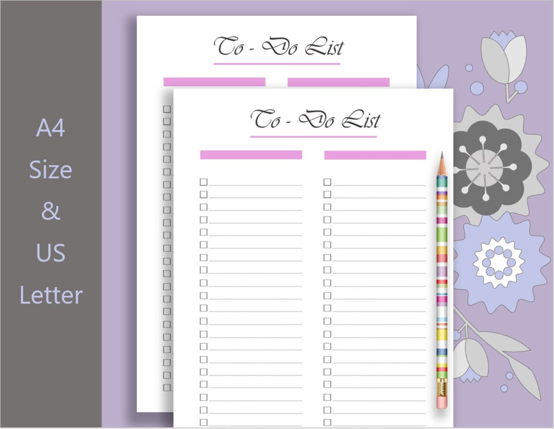 To Do List Planner Page Printable Stationery Printable to Do - Etsy