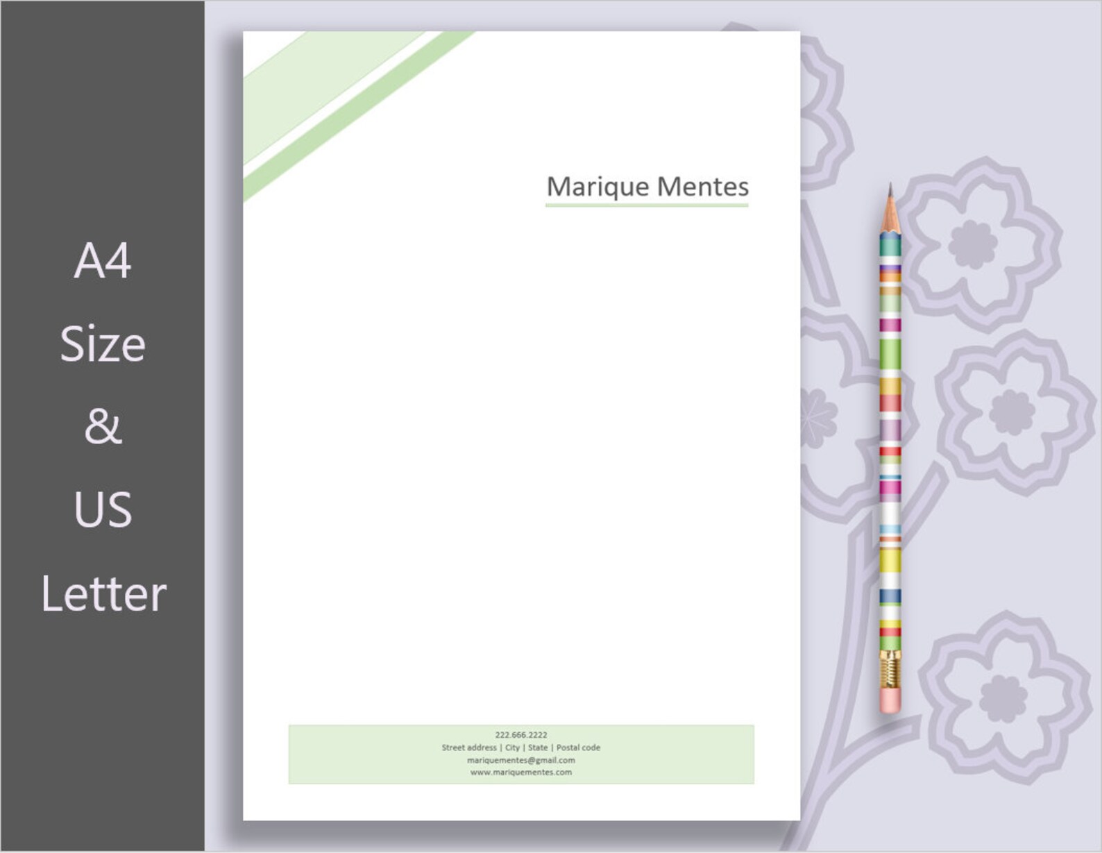 Business Letterhead, Printable Letterhead, Letterhead Template MS Word ...