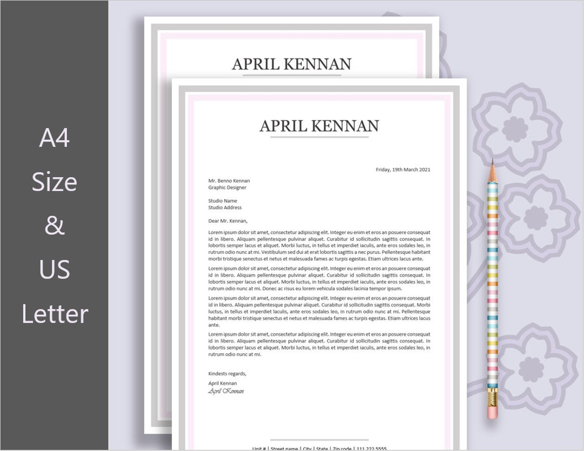 Personalized Letterhead, Custom Letterhead, Diy Custom Stationery ...