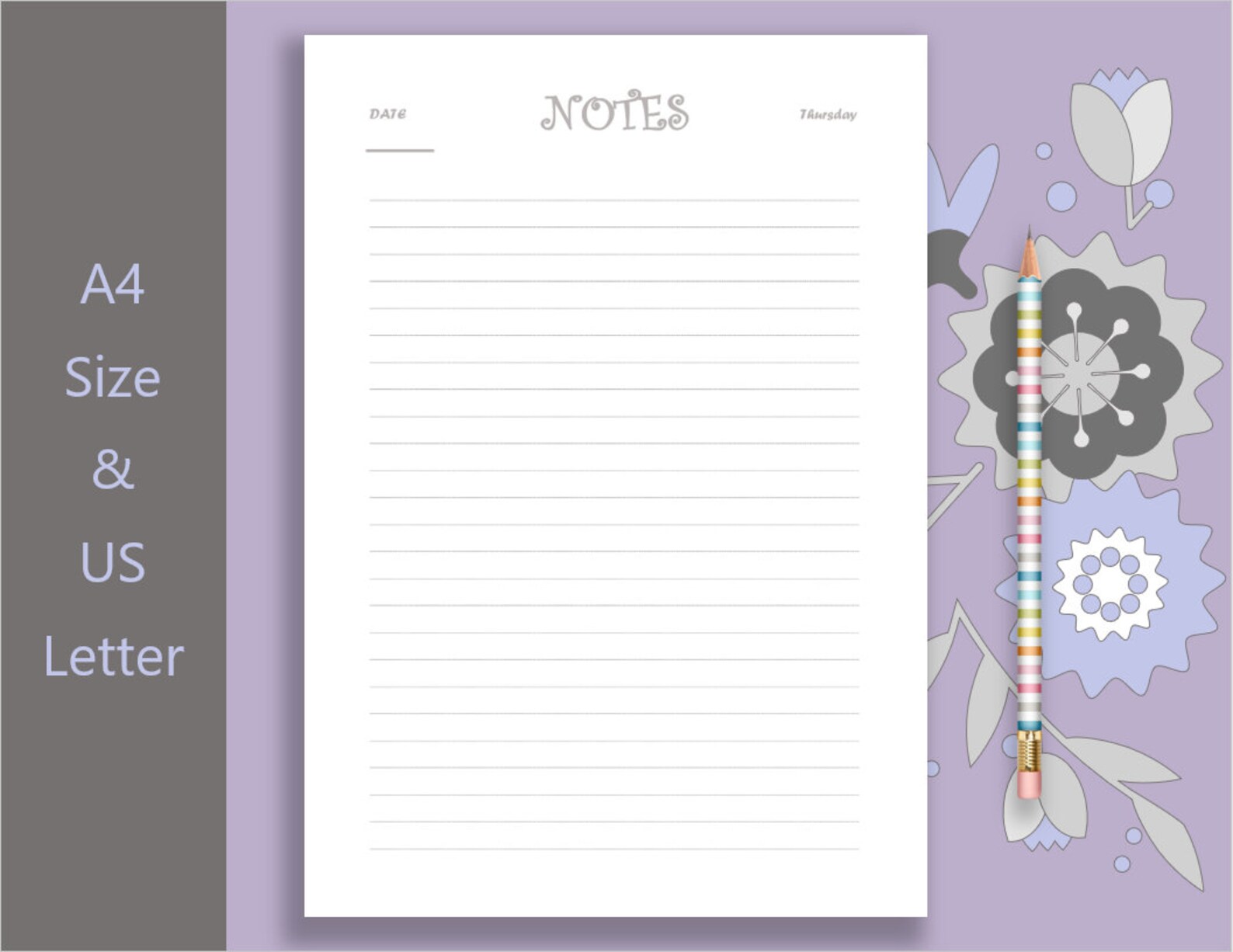 Notes Page Printable Filofax Inserts Filofax Printable - Etsy