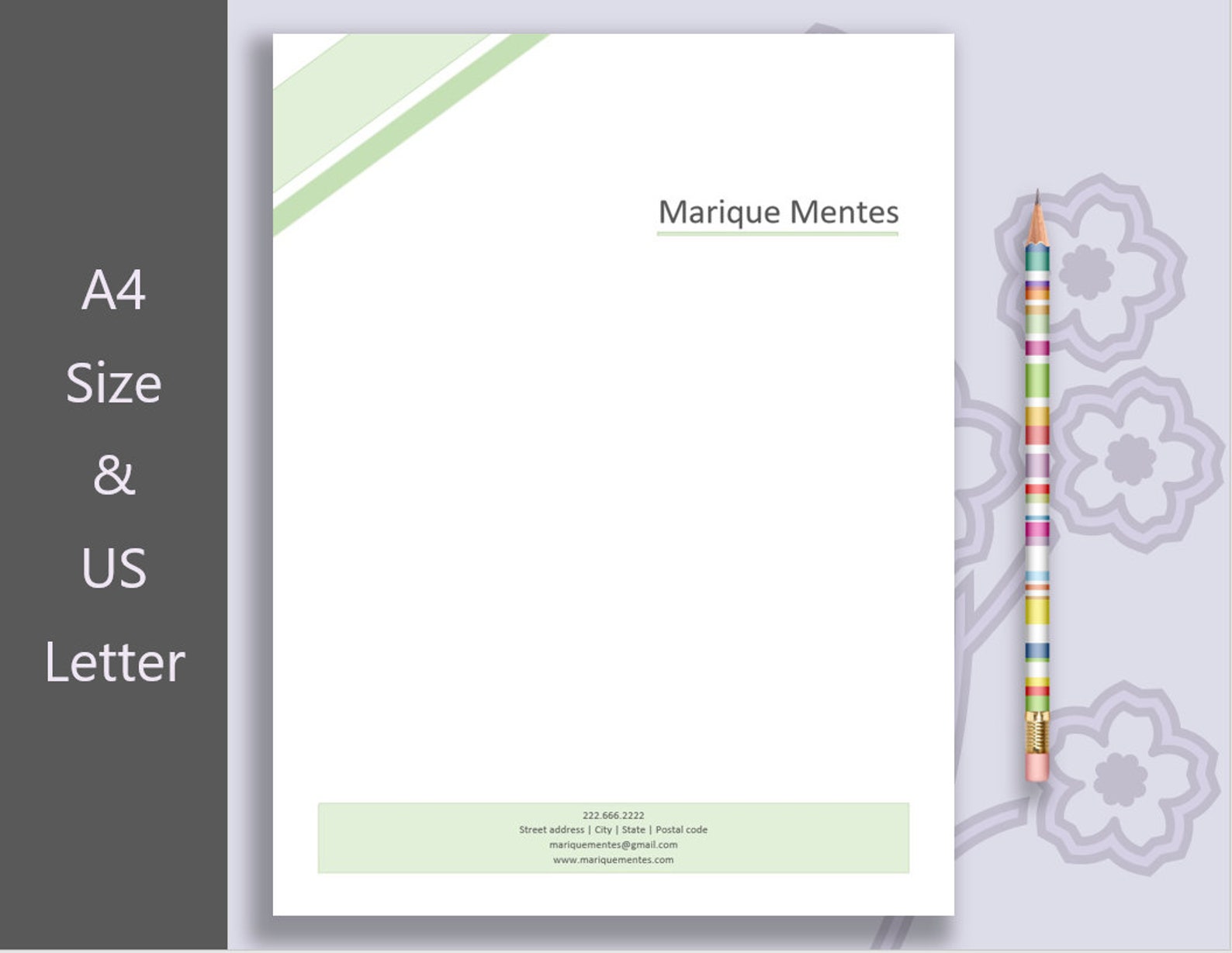 Business Letterhead, Printable Letterhead, Letterhead Template MS Word ...