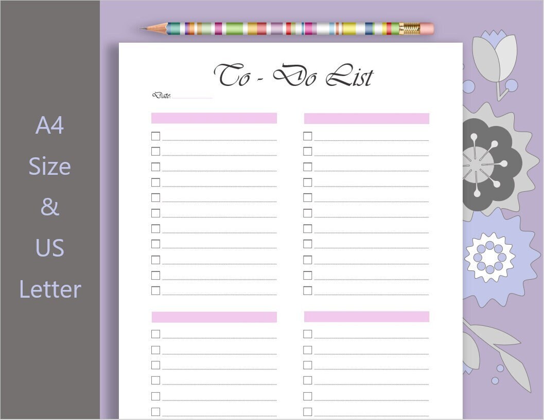 To Do List Printable, to Do List Planner Page, Productivity Planner, to ...