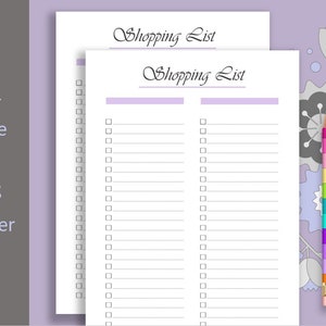Shopping List Printable, Printable PDF & JPG, Shopping Planner ...