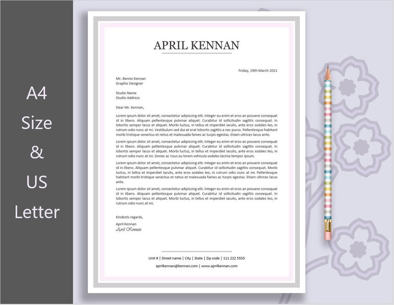 Personalized Letterhead, Custom Letterhead, Diy Custom Stationery ...