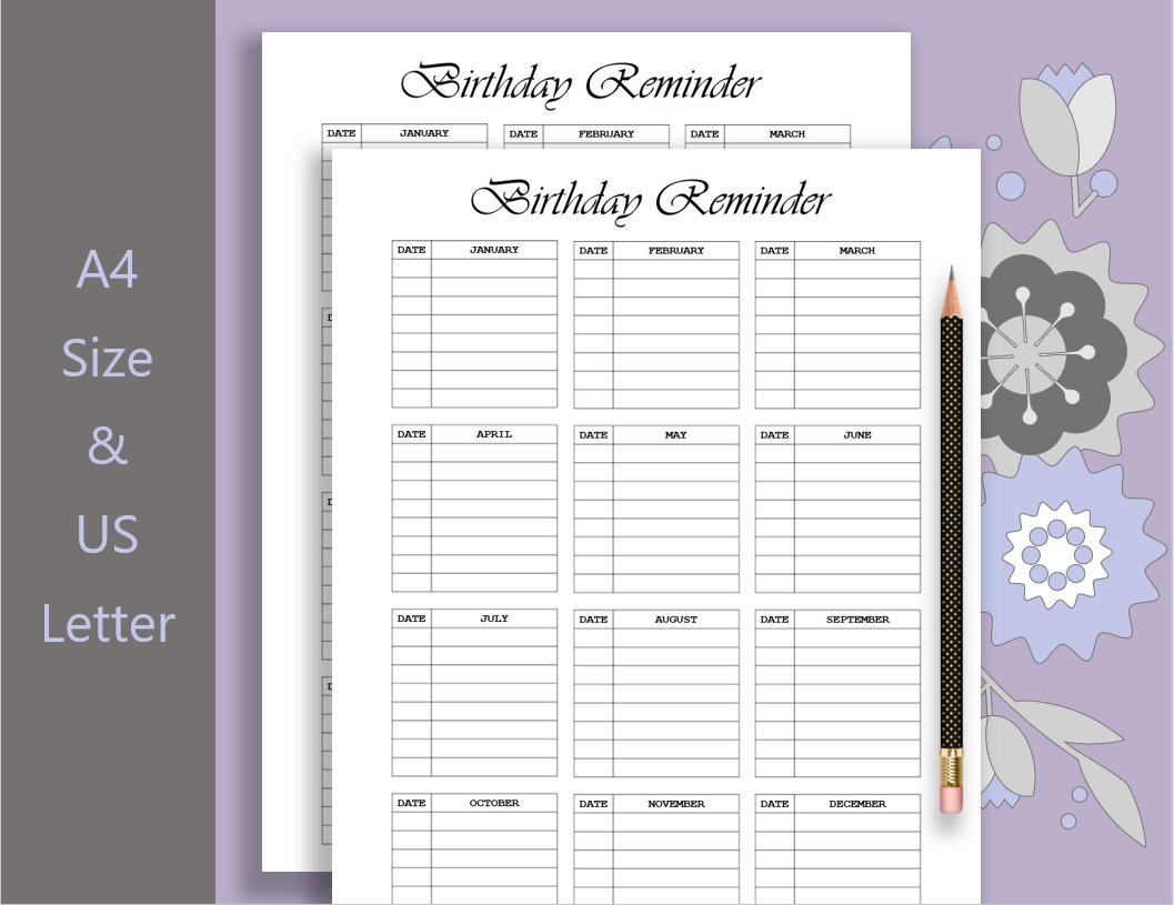 Birthday List, Remember Birthday, Birthday Keeper, Yearly Birthday ...