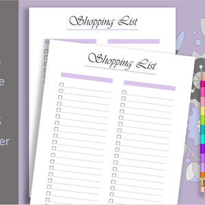 Shopping List Printable, Printable PDF & JPG, Shopping Planner ...