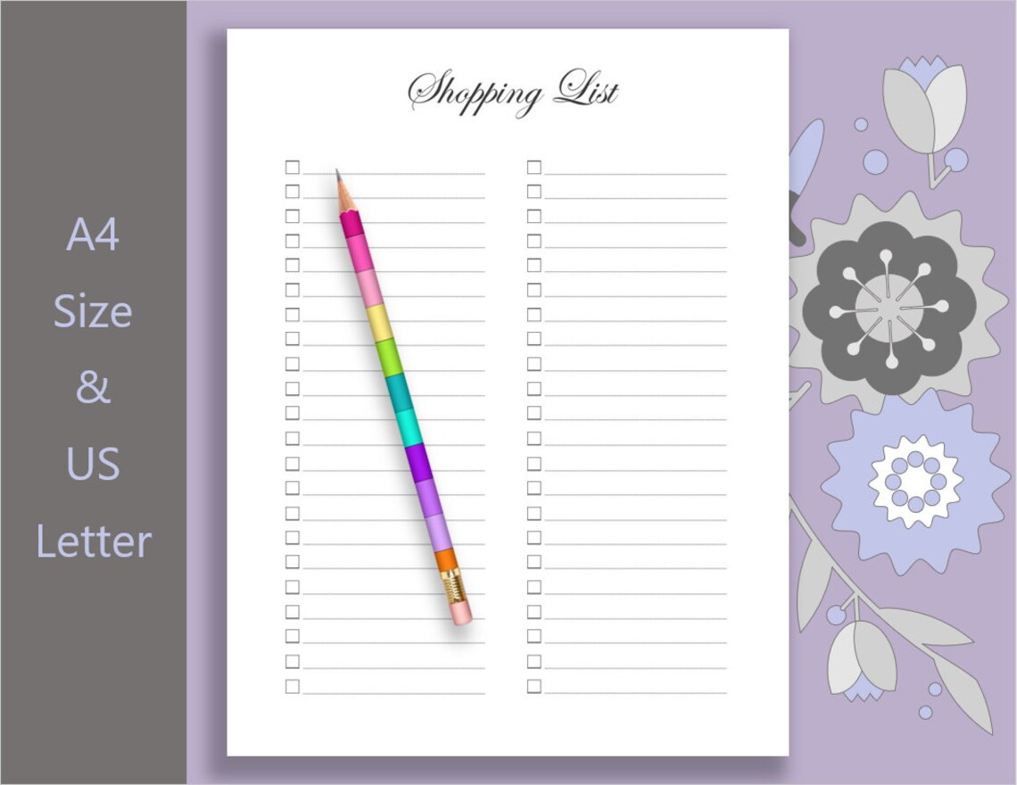 Shopping Planner Printable Shopping List Shopping Plan - Etsy