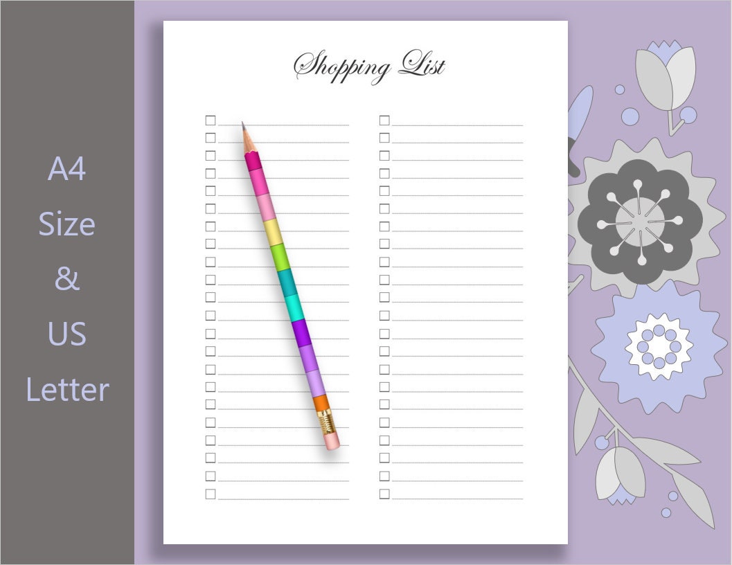 Shopping Planner Printable Shopping List Shopping Plan - Etsy