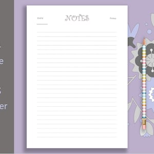 Notes Page Printable, Filofax Inserts, Filofax Printable, Planner ...