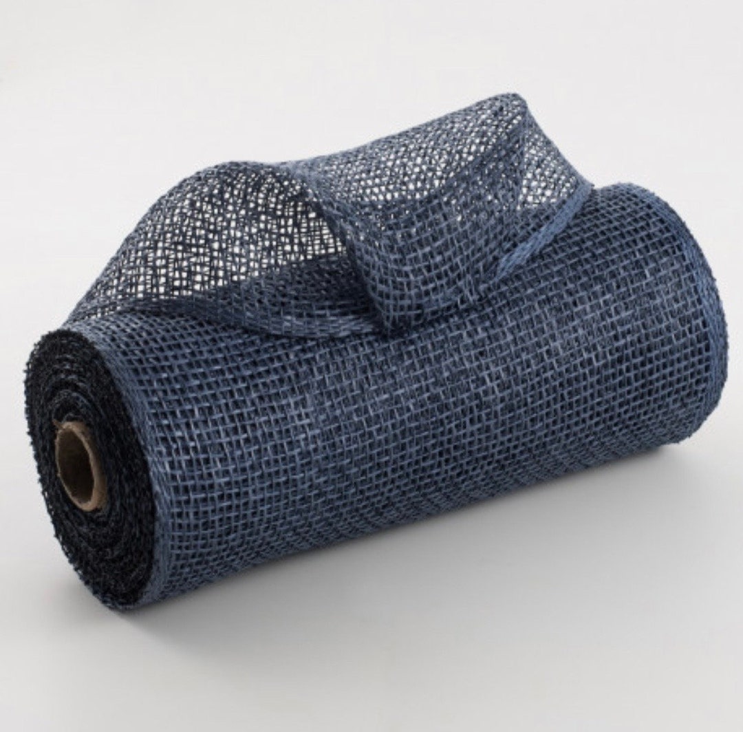 RP810019, 10 Navy Blue Poly Burlap, Craft Supplies, Navy Blue Wreath ...