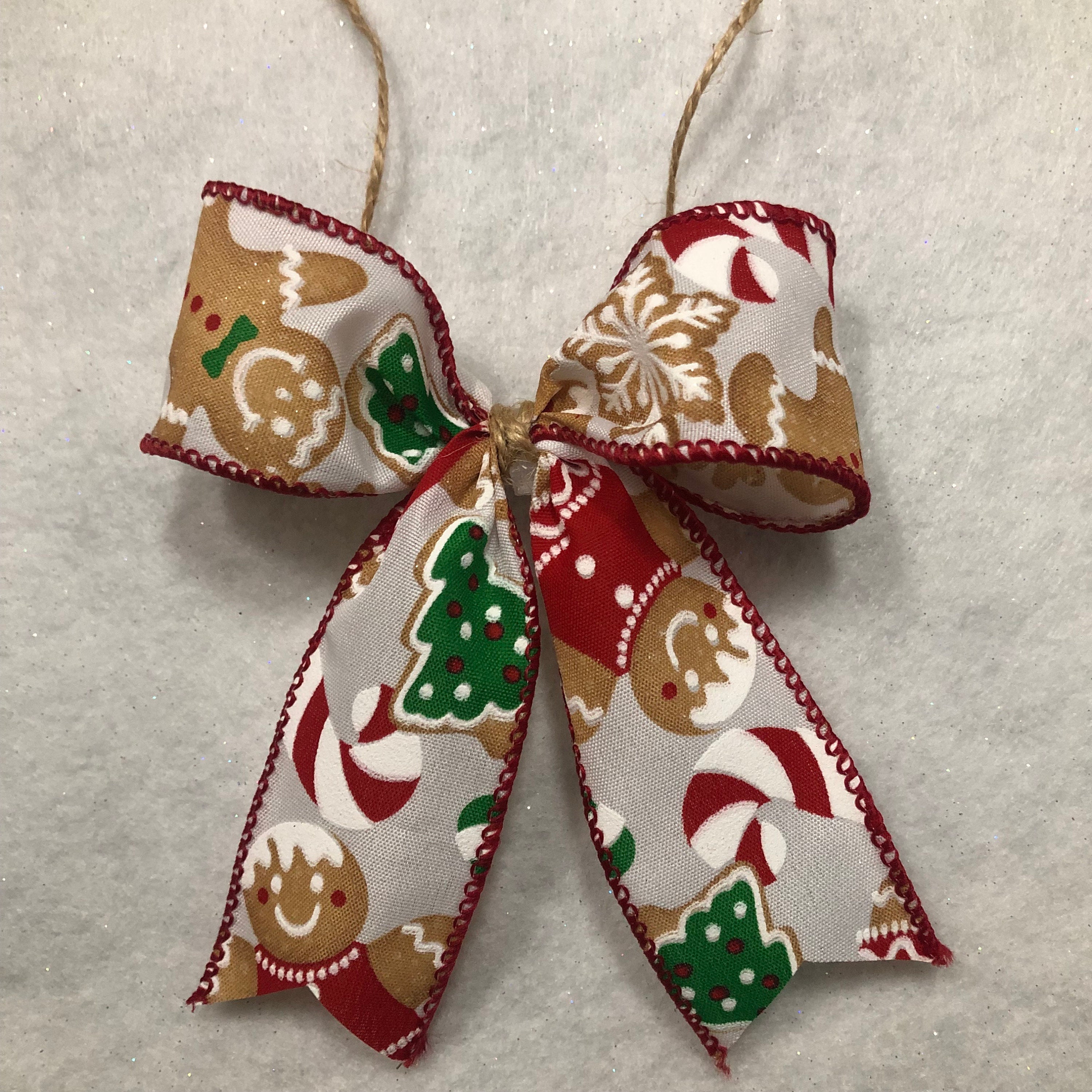 Gingerbread Christmas Tree Bow Set, Christmas Tree Bow Set, Christmas ...