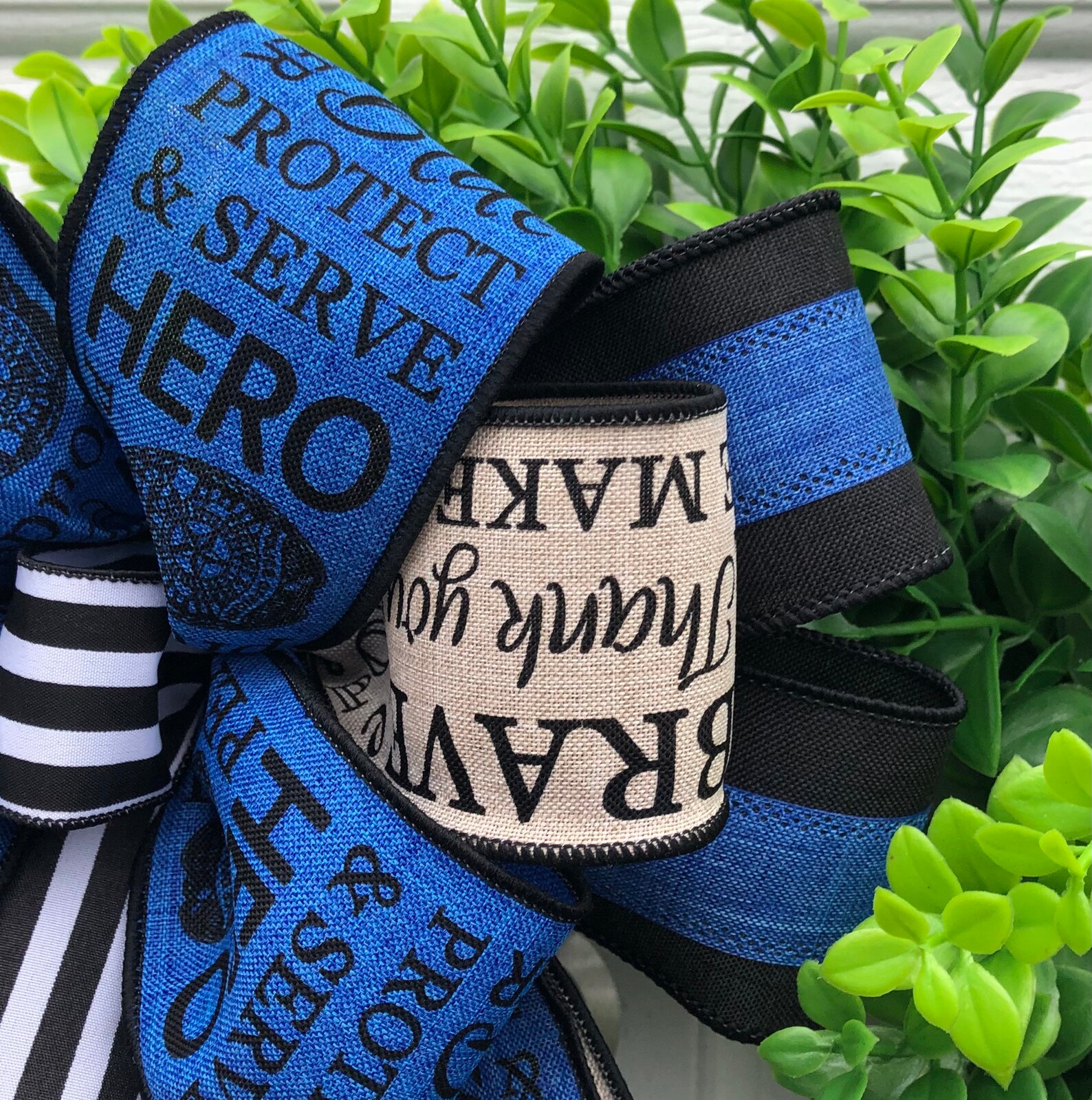 Thin Blue Line Police Bow for Lantern Police Support Bow - Etsy