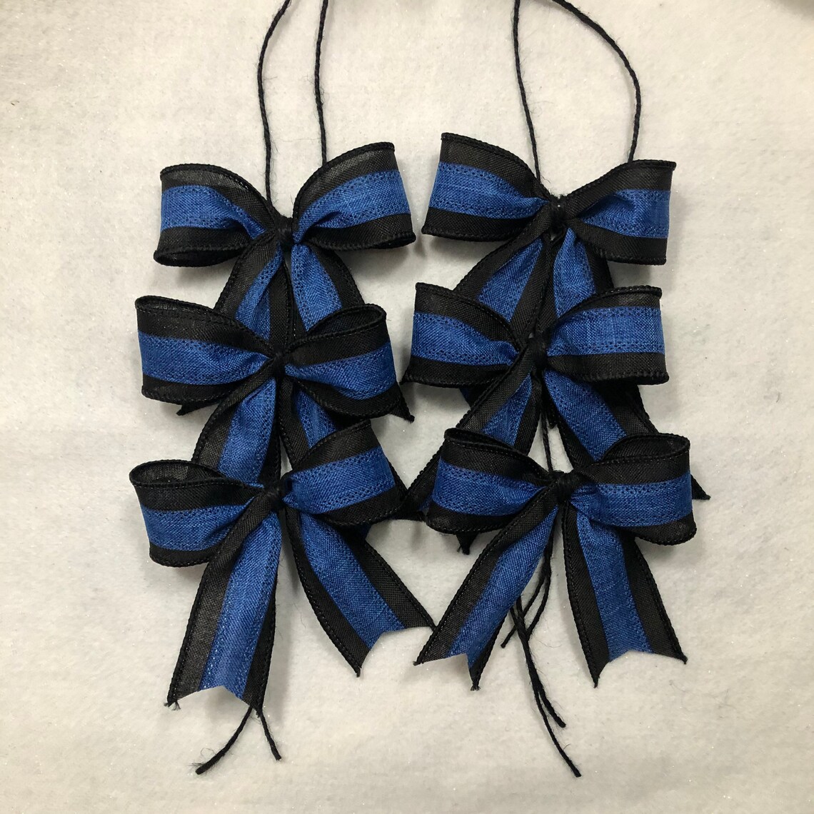Thin Blue Line Bows, Police Christmas Tree Bow, Christmas Tree Bow Sets ...
