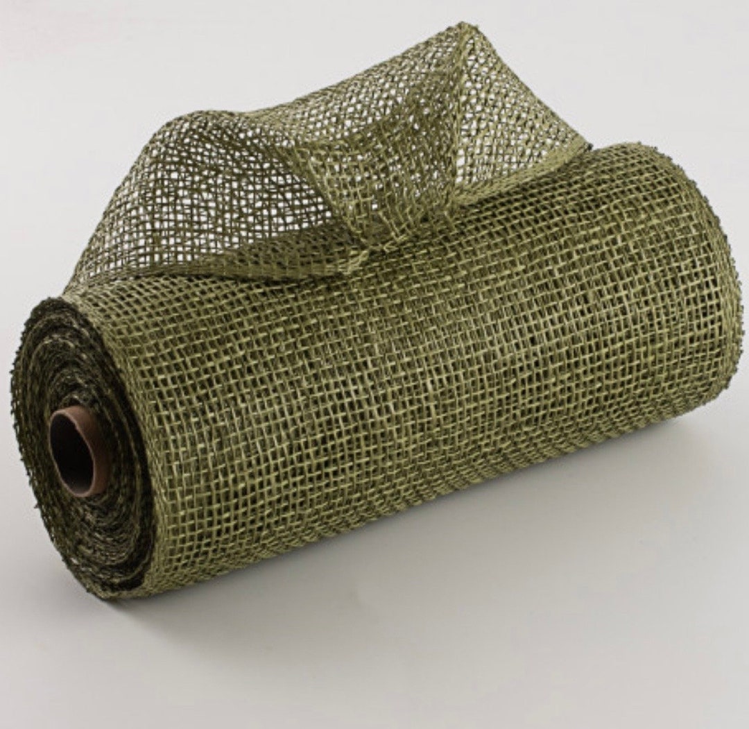 RP810089, 10" Olive Green Poly Burlap, Craft Supplies, Green Wreath ...