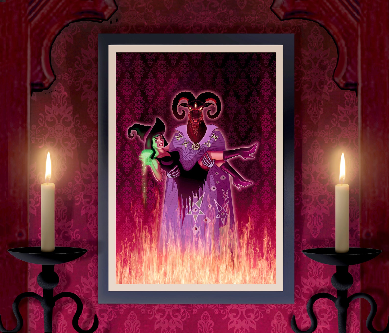 Witch Devil Goat Gothic Art, Dark Art, Satanic, Occult Art, Witchcraft ...