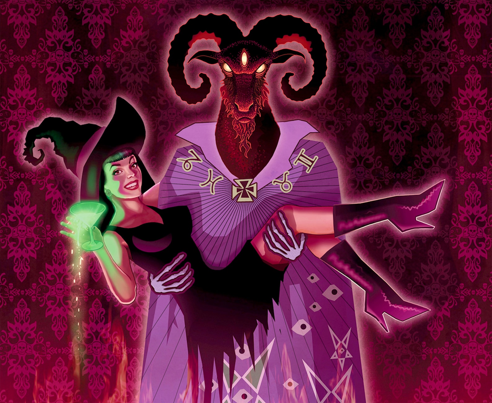 Witch Devil Goat Gothic Art, Dark Art, Satanic, Occult Art, Witchcraft ...