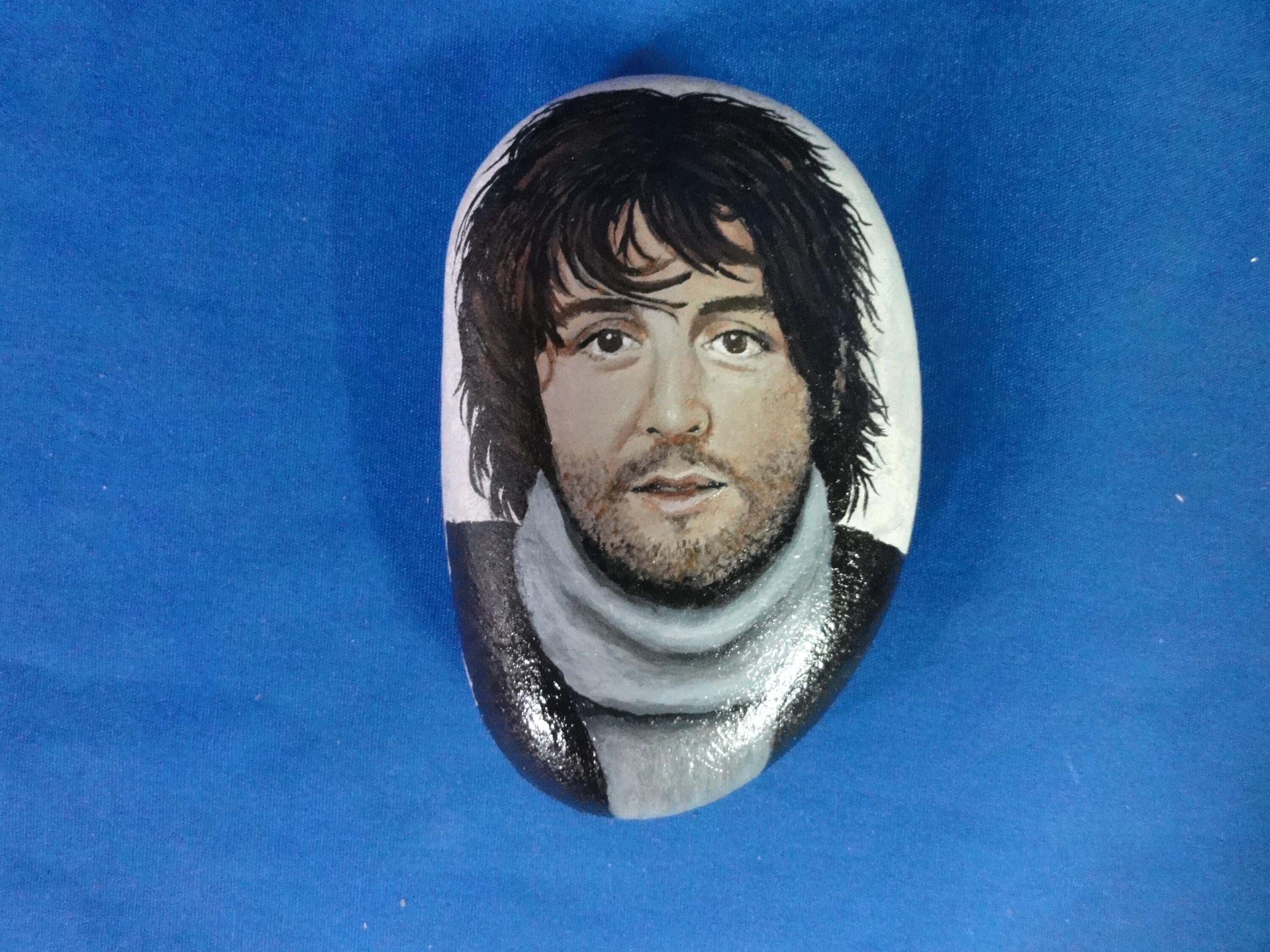 The Beatles Paul, John, George, Ringo on Stones / Rocks Hand Painted by ...