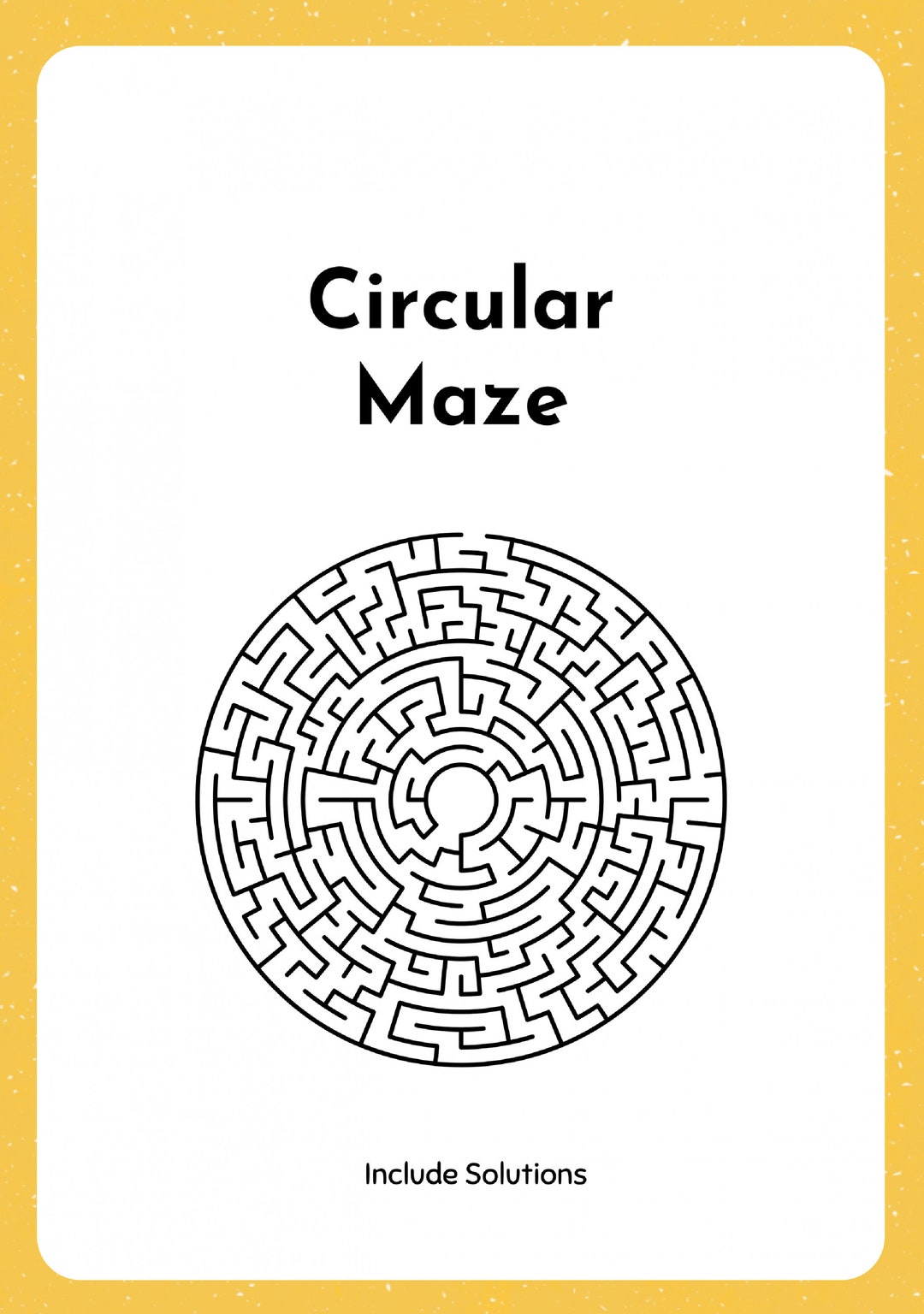 Circular Maze is for Who Really Enjoy a Challenge. This Book Contains ...