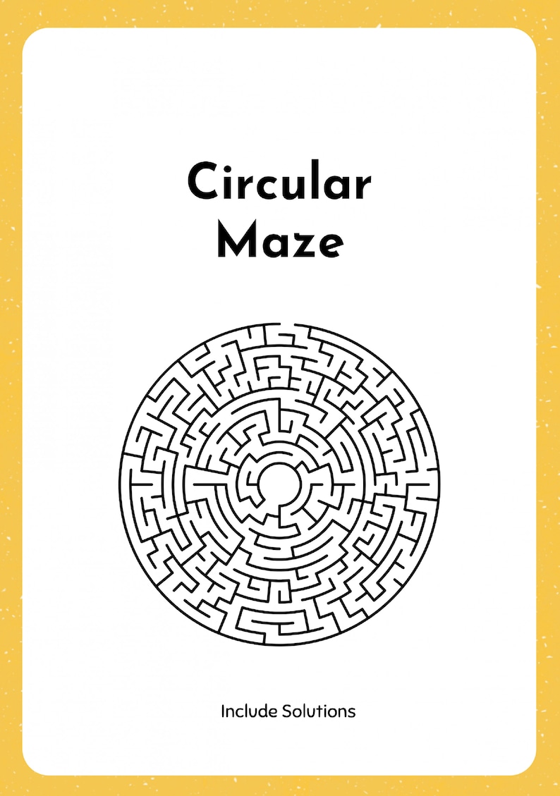 Circular Maze is for Who Really Enjoy a Challenge. This Book Contains ...