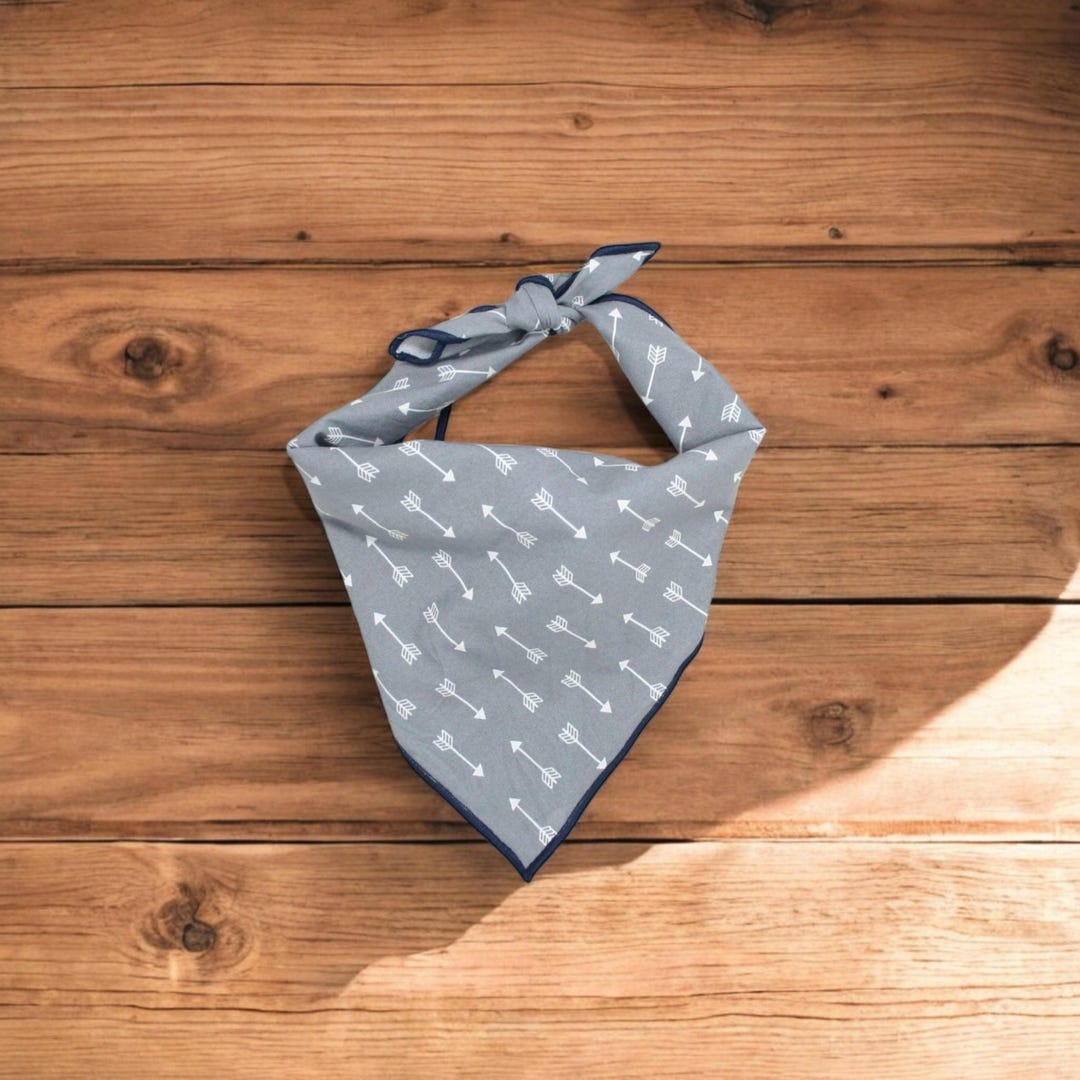 Custom Dog Bandana | Personalized Bandana | Grey Arrows Dog Bandana ...