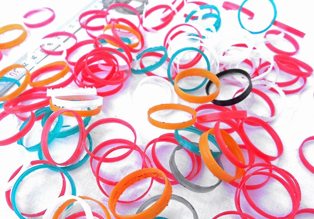 Recycled Plastic Bottle Ring Beads Zero Waste Craft Supplies - Etsy