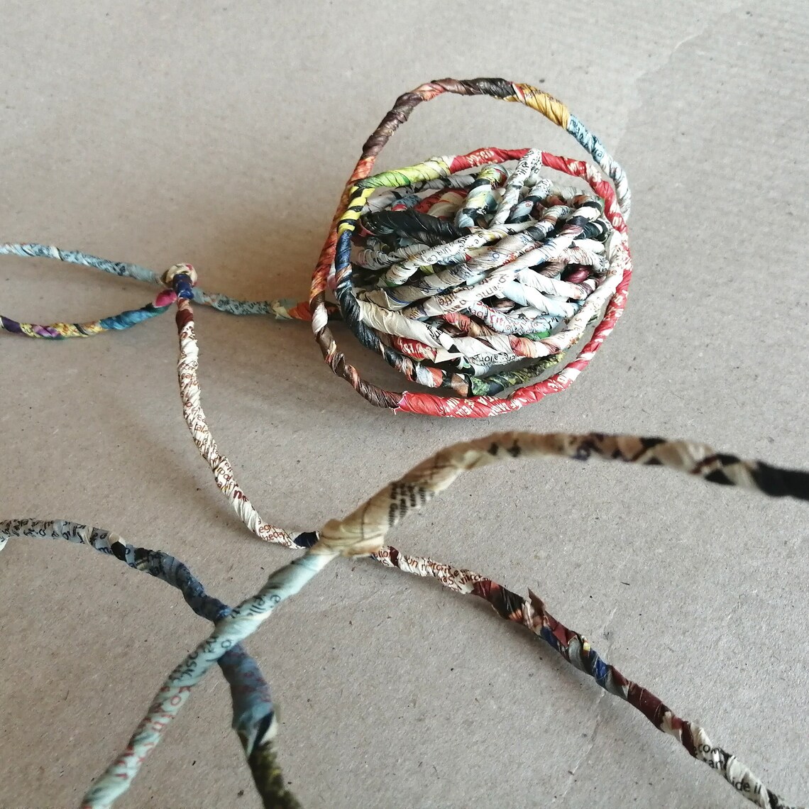Zero Waste Recycled Paper String From Vintage Magazines, Sustainable ...