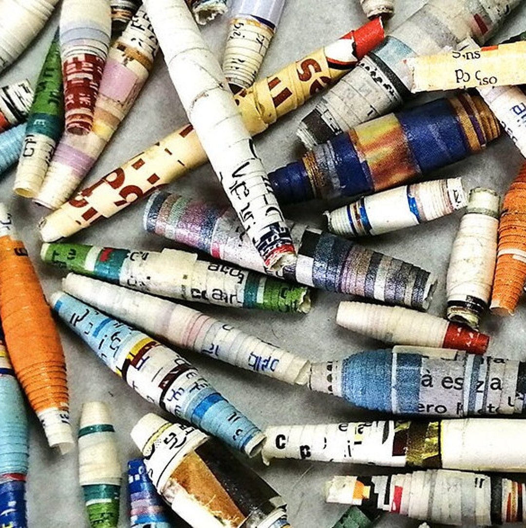 Handmade Paper Beads From Recycled Paper Craft Kits Jewelry - Etsy