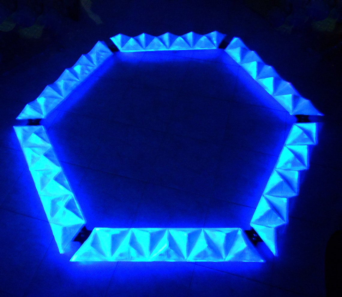 Projector Screen Frame Fluorescent Art Hexagon Arch Uv Banner - Etsy