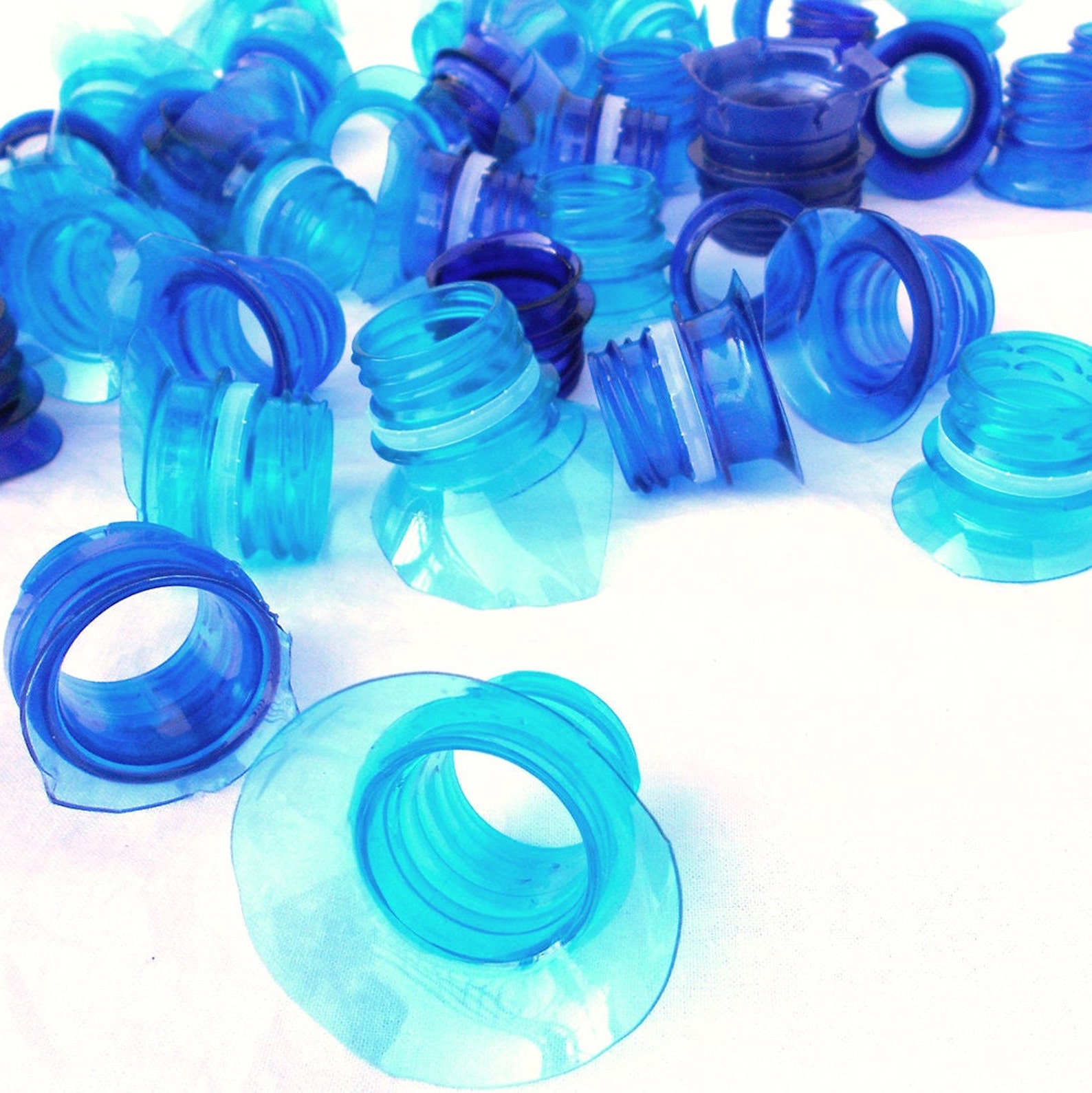 Recycled Plastic Bottle Large Beads With Hole for Jewelry Making, Craft ...