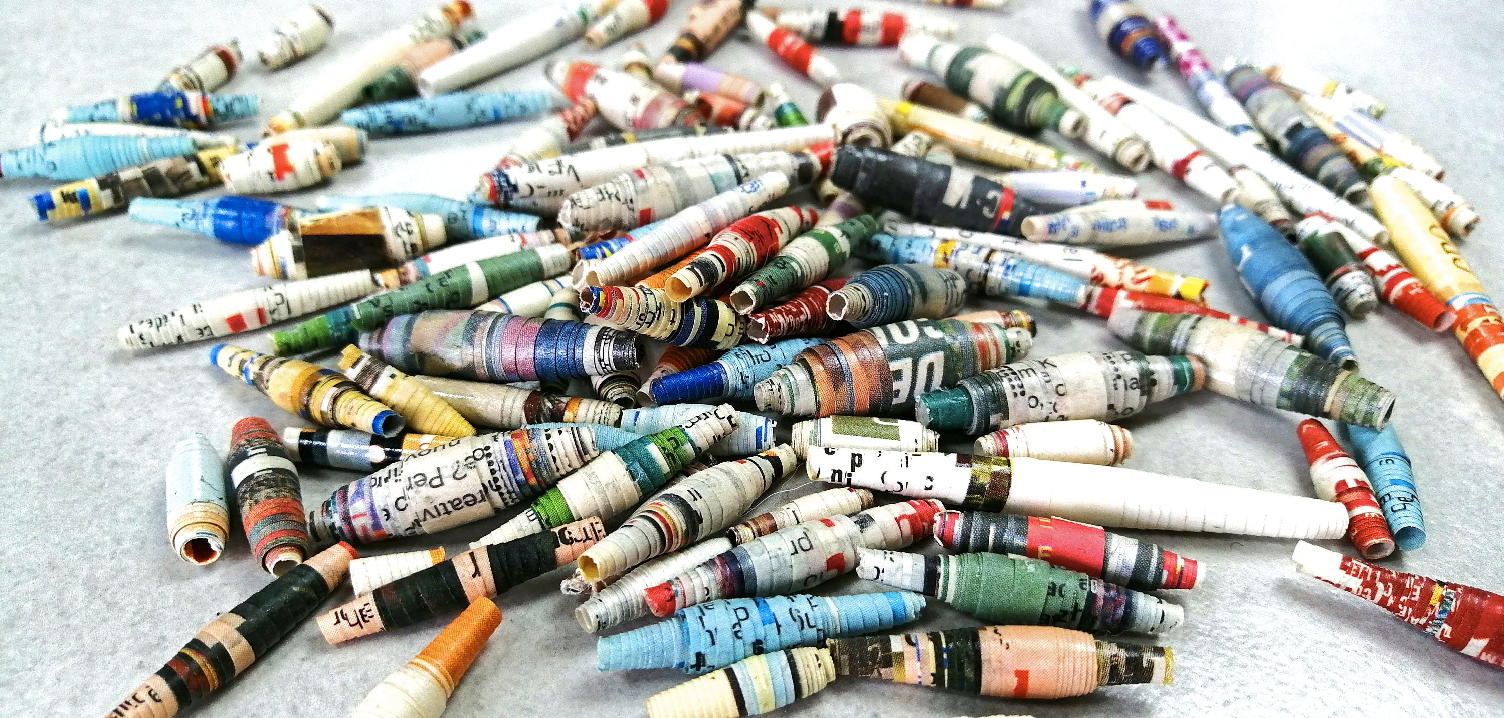 Handmade Paper Beads From Recycled Paper Craft Kits Jewelry - Etsy