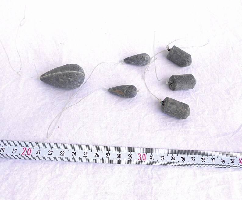 Fishing Net Lead Weights Drift Materials 6 Pcs Craft - Etsy