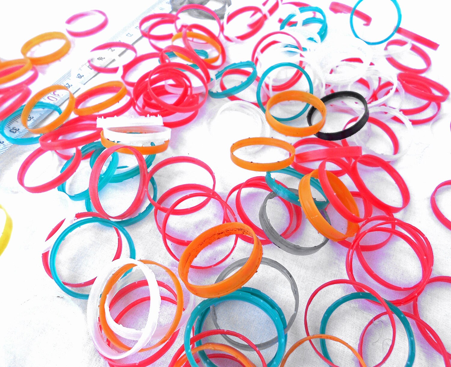 Recycled Plastic Bottle Ring Beads Zero Waste Craft Supplies - Etsy