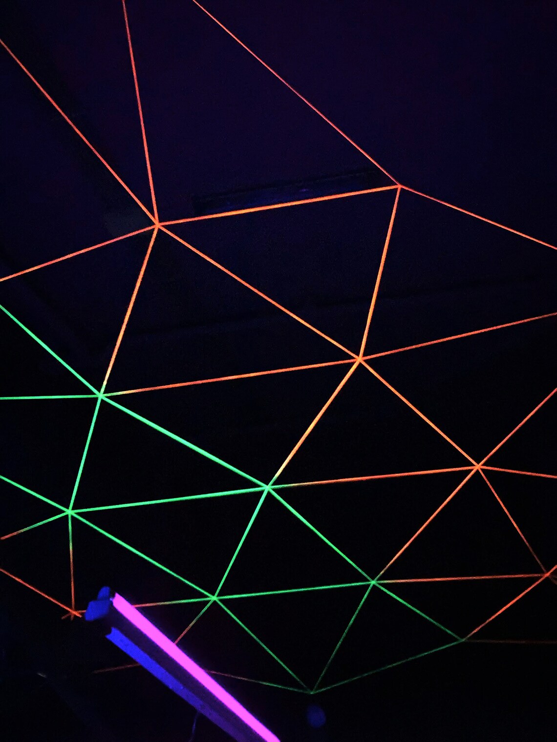 Geometric String Art Elastic Lycra Fluorescent Net With Triangular ...