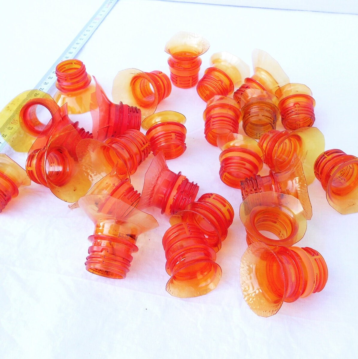 Recycled Plastic Bottle Large Beads With Hole for Jewelry Making, Craft ...