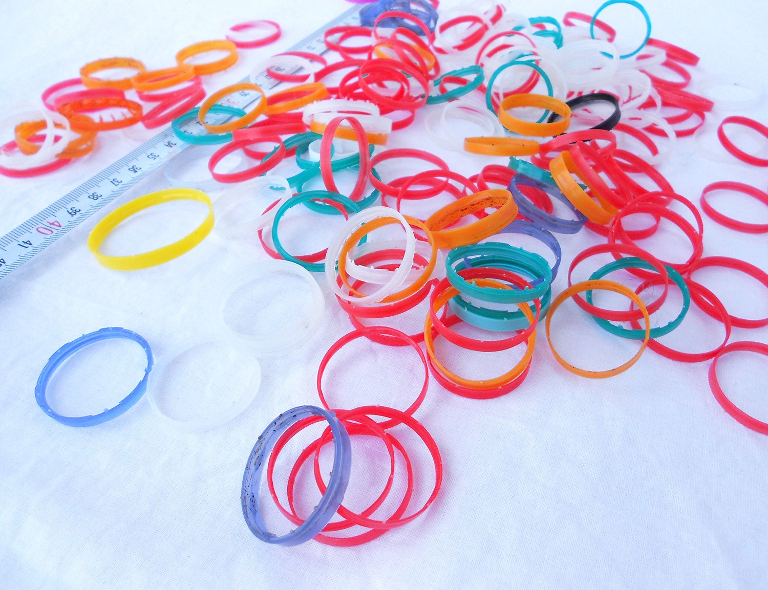 Recycled Plastic Bottle Ring Beads Zero Waste Craft Supplies - Etsy