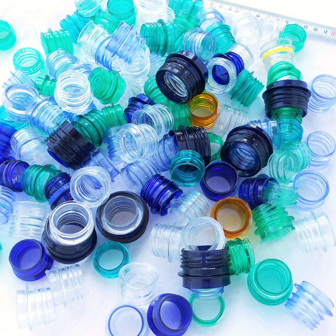 Recycled Plastic Bottle Large Beads With Hole for Jewelry Making, Craft ...