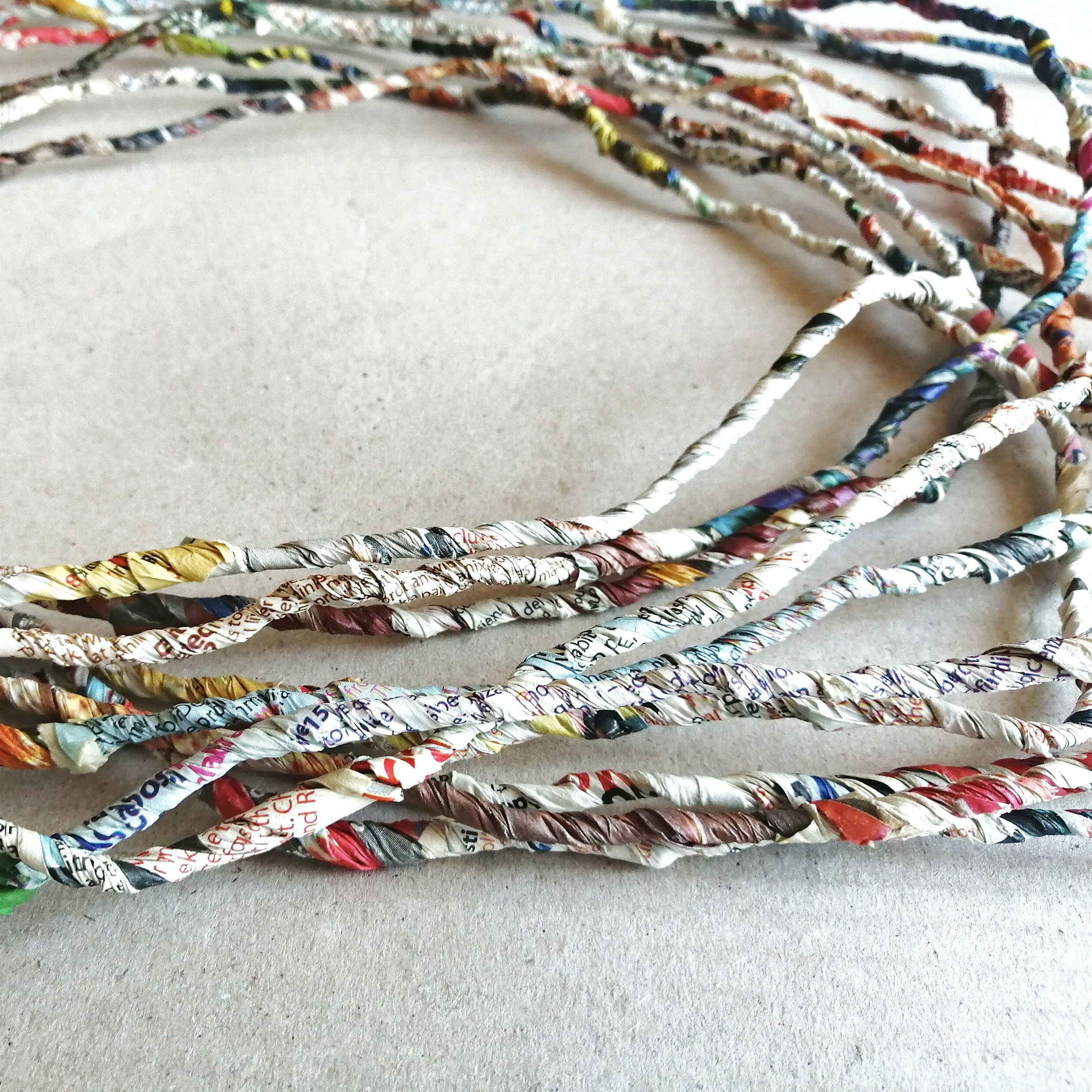 Zero Waste Recycled Paper String From Vintage Magazines, Sustainable ...