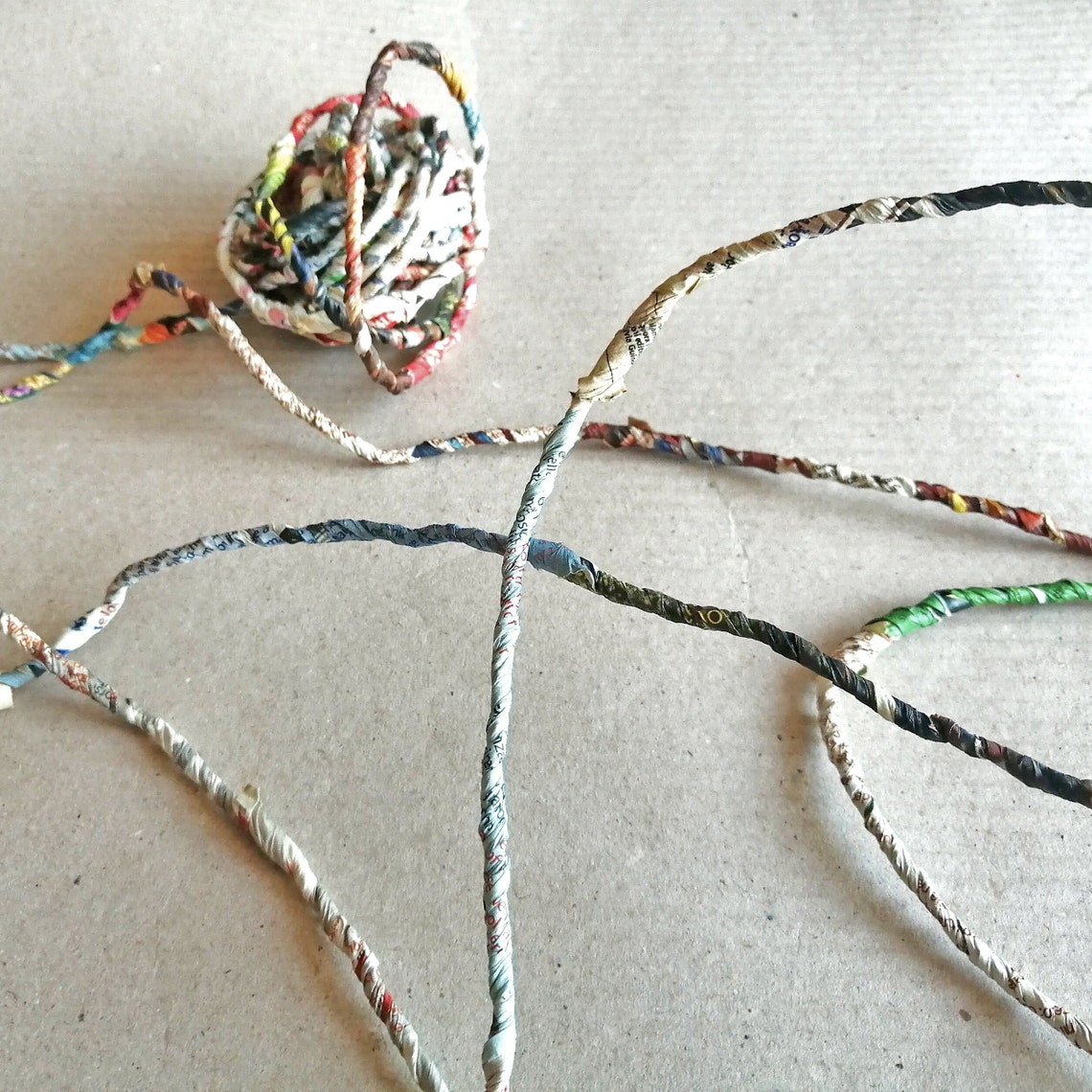 Zero Waste Recycled Paper String From Vintage Magazines, Sustainable ...
