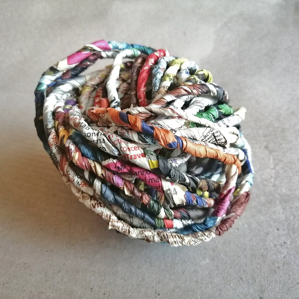Zero Waste Recycled Paper String From Vintage Magazines, Sustainable ...