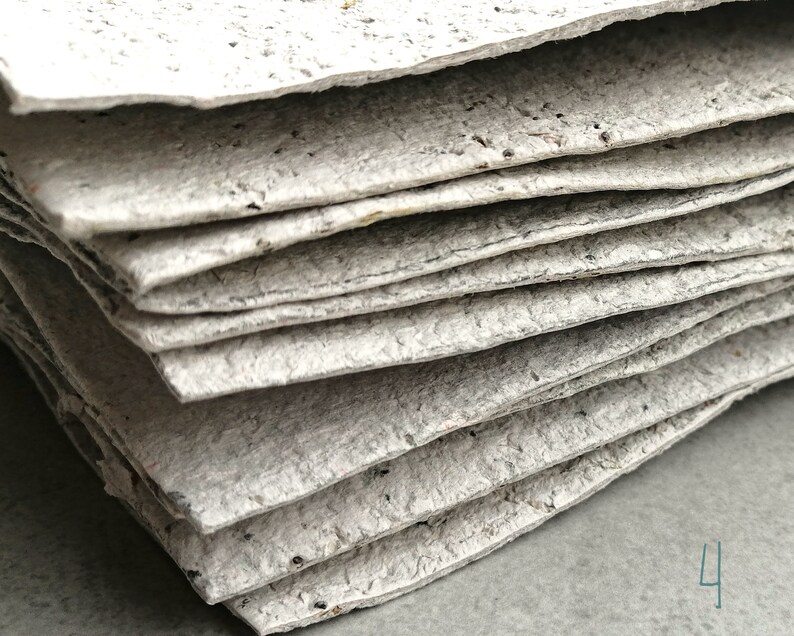 Recycled handmade paper seed paper cards flower paper | Etsy