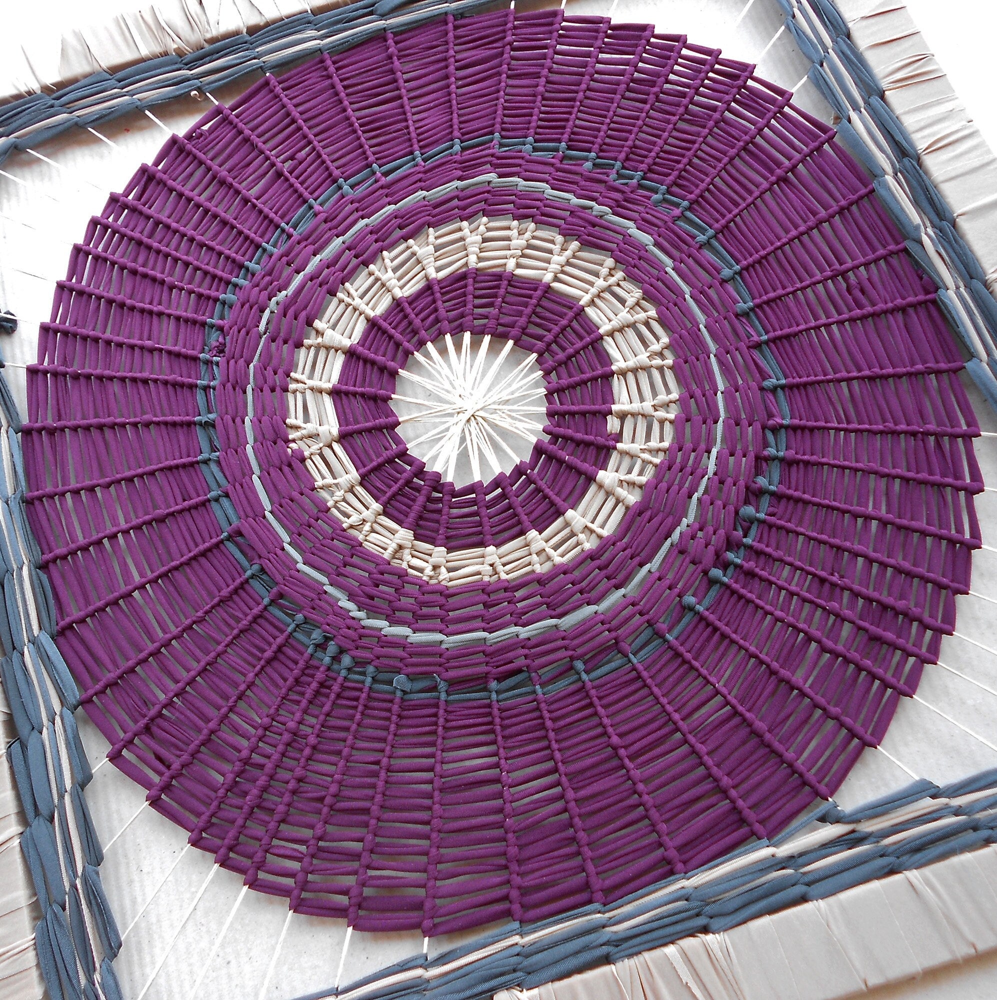 Woven Tapestry String Art Wall Hanging Abstract Art Mandala Tapestry ...