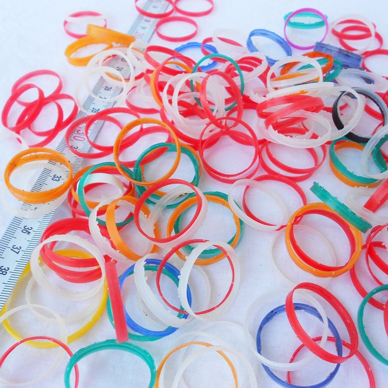 Recycled Plastic Bottle Ring Beads, Zero Waste Craft Supplies - Etsy