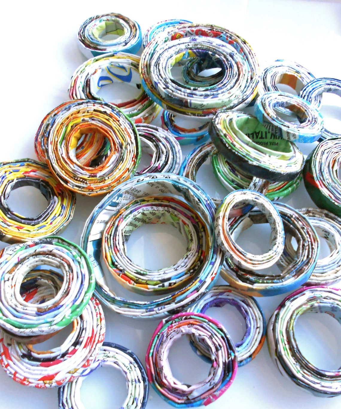 Handmade Paper Beads Ring Shaped Craft Supplies From Recycled - Etsy