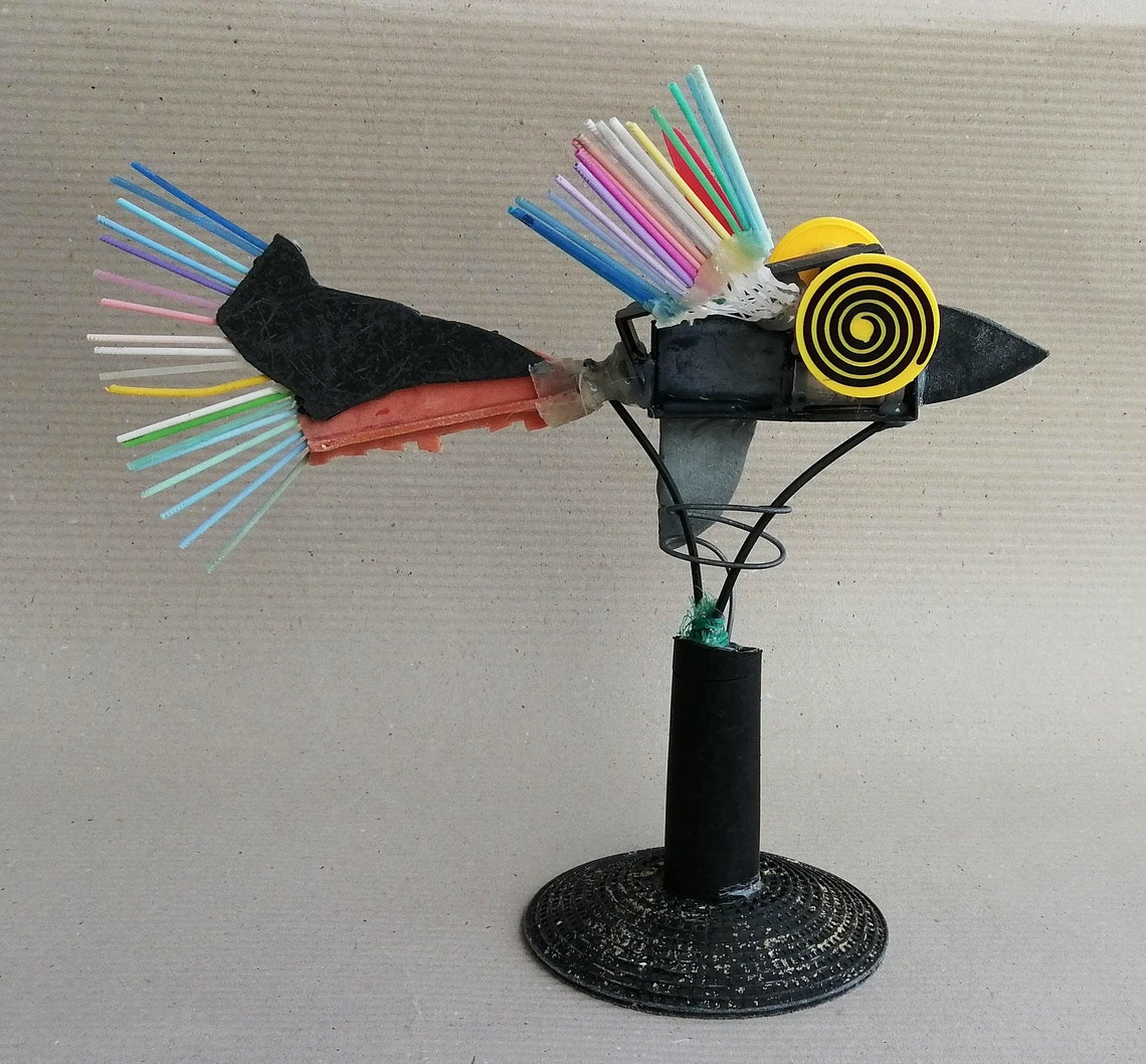 Fish Art Colorful Sculpture on Stand Contemporary Art - Etsy