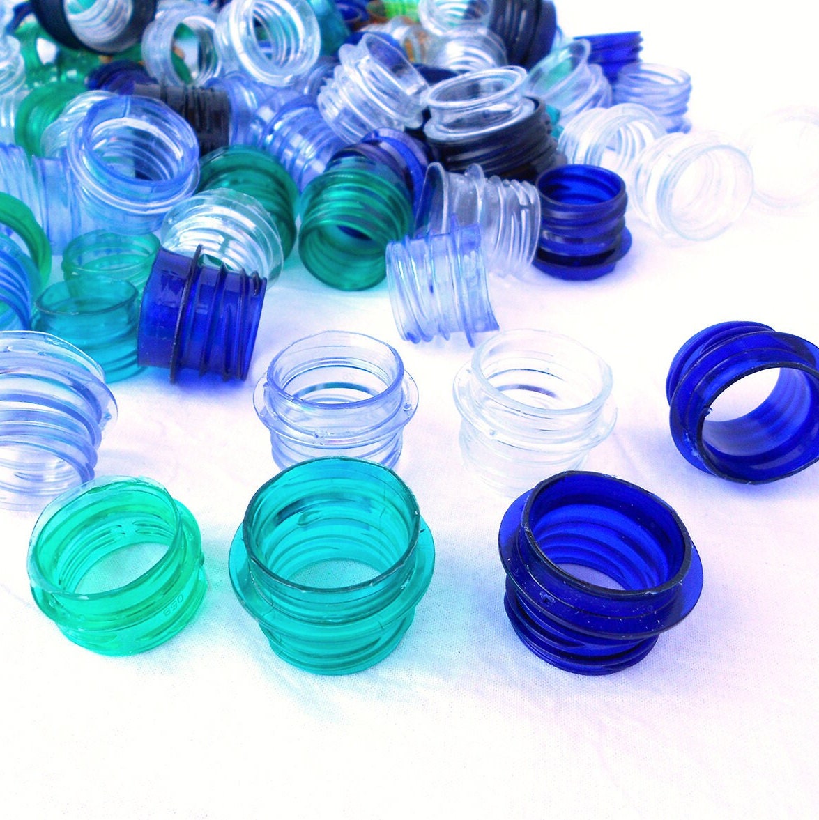 Recycled Plastic Bottle Large Beads With Hole for Jewelry Making, Craft ...