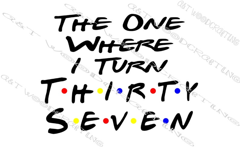 The One Where I Turn 37 Thirty Seven Digital SVG File for | Etsy