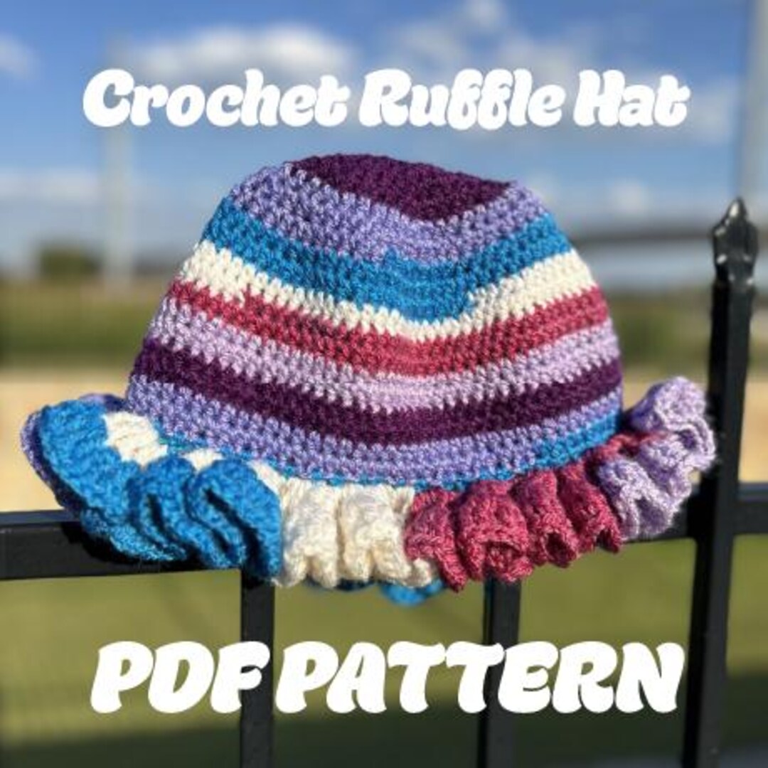 Crochet Ruffle Hat Pattern - Etsy